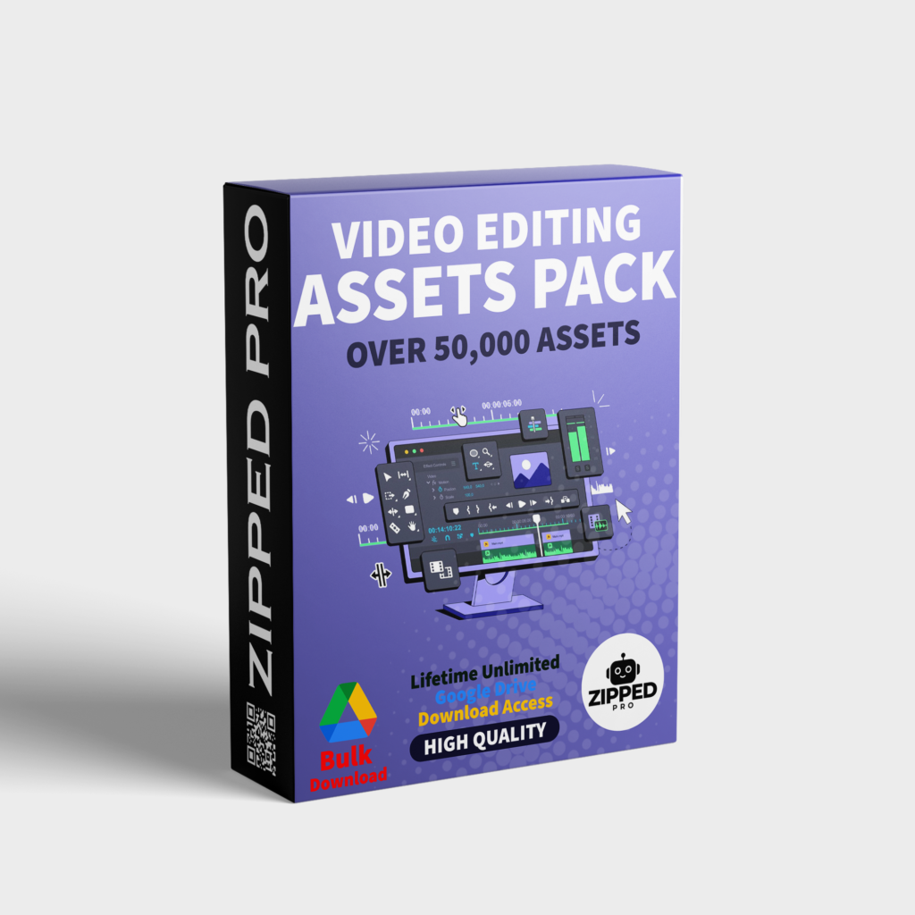 50K+ Video Editing Assets Pack – Zipped Pro